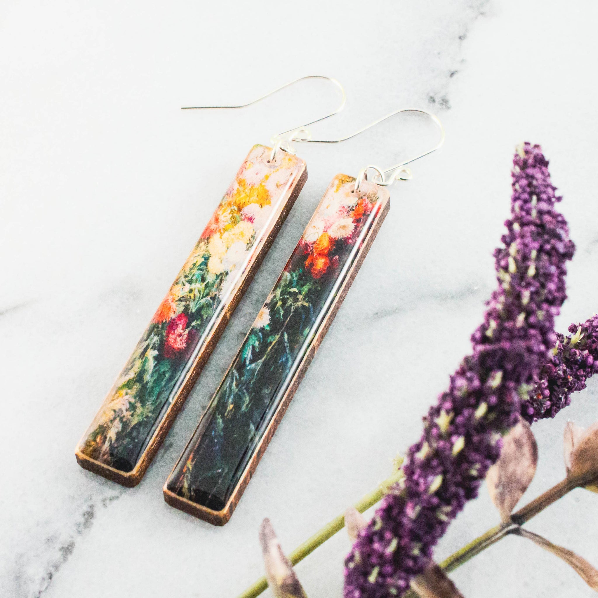 Impressionist Garden Bar Earrings - The Shops at the Denver Art Museum