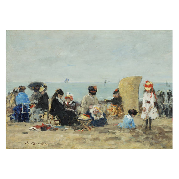 Eugène Louis Boudin: Scene At The Beach In Trouville Postcard - The ...