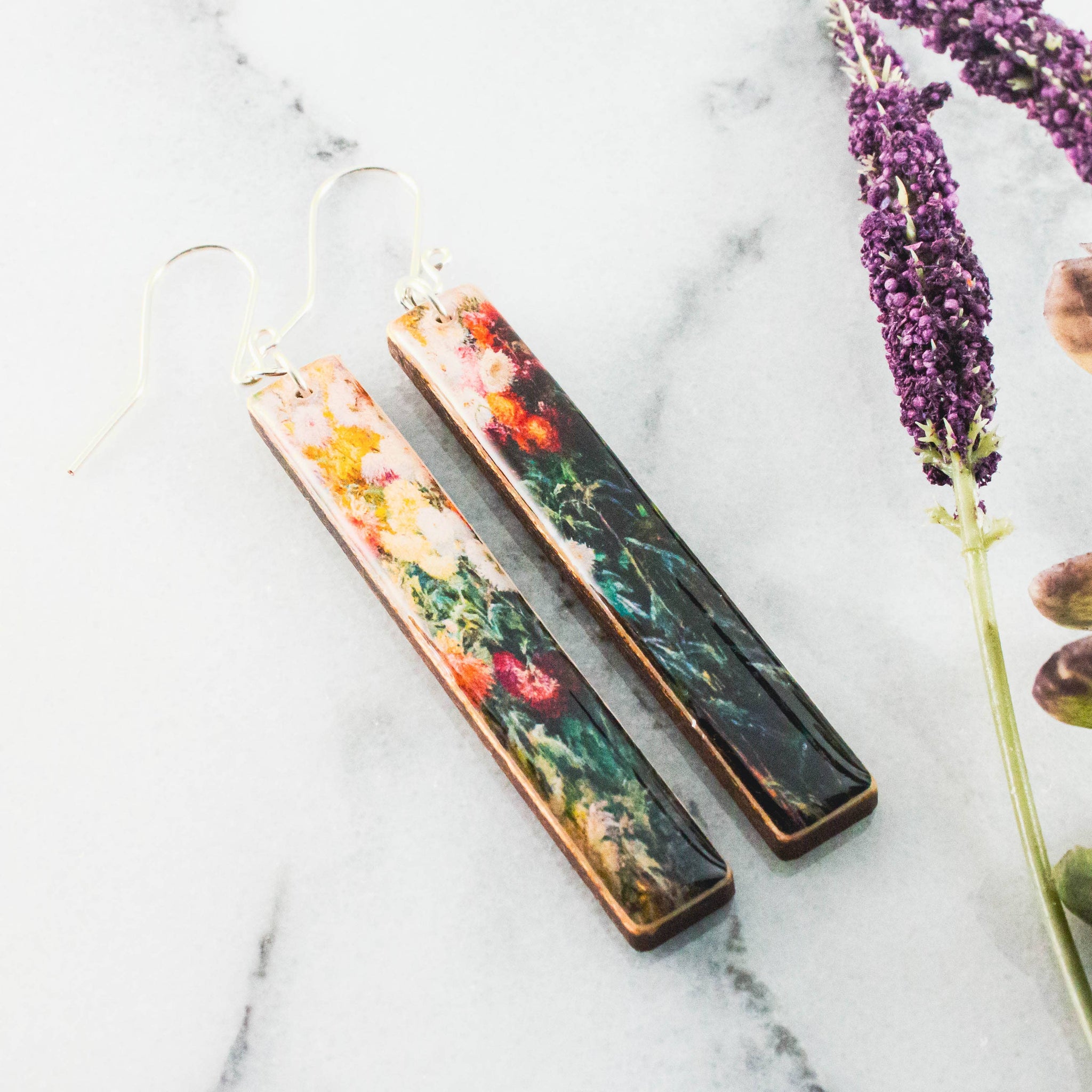 Impressionist Garden Bar Earrings - The Shops at the Denver Art Museum