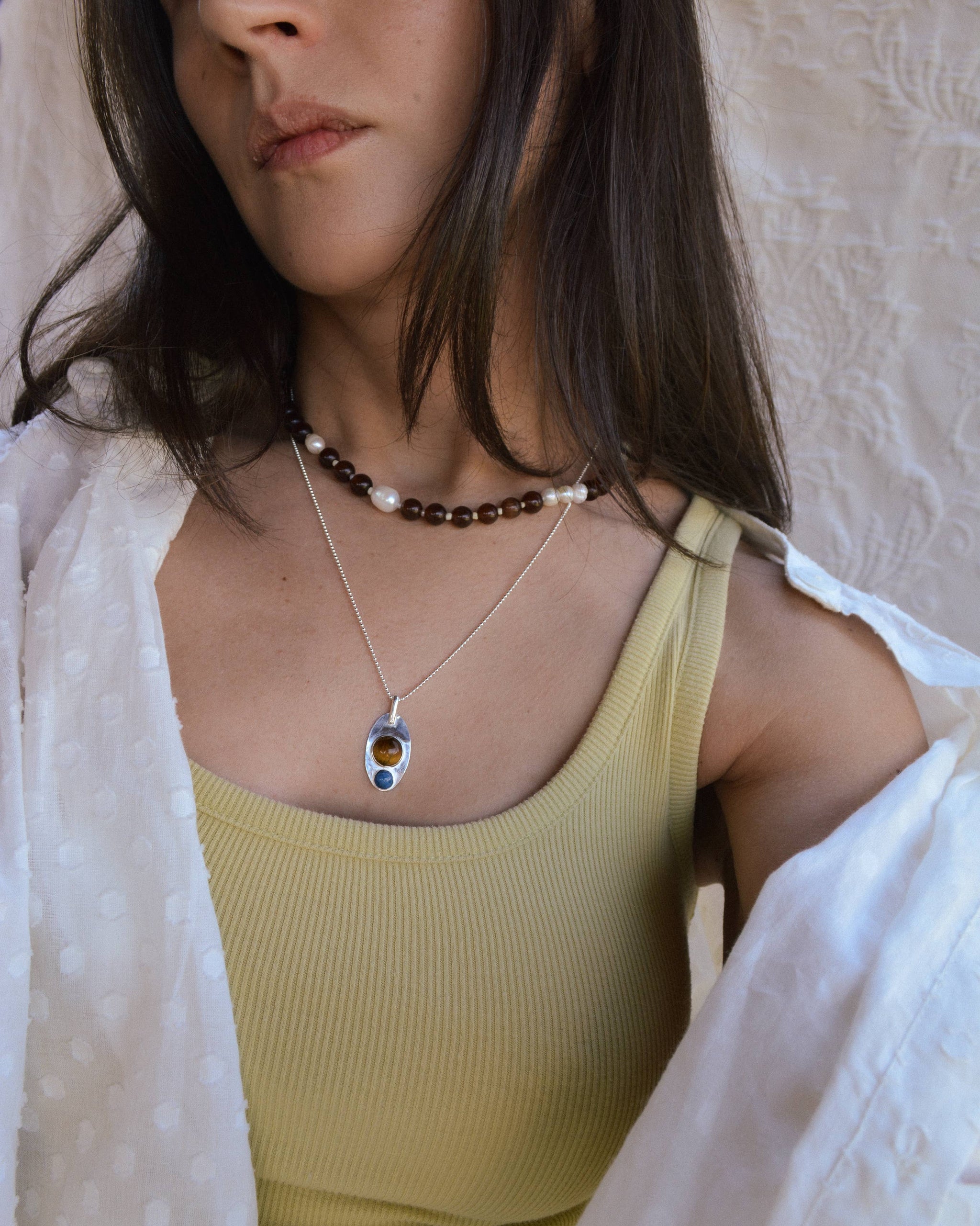 Tiger's Eye, Lapis Pendant - The Shops at the Denver Art Museum
