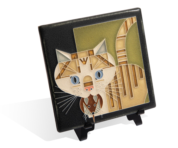 Motawi 6x6 Barn Cat Art Tile - The Shops at the Denver Art Museum