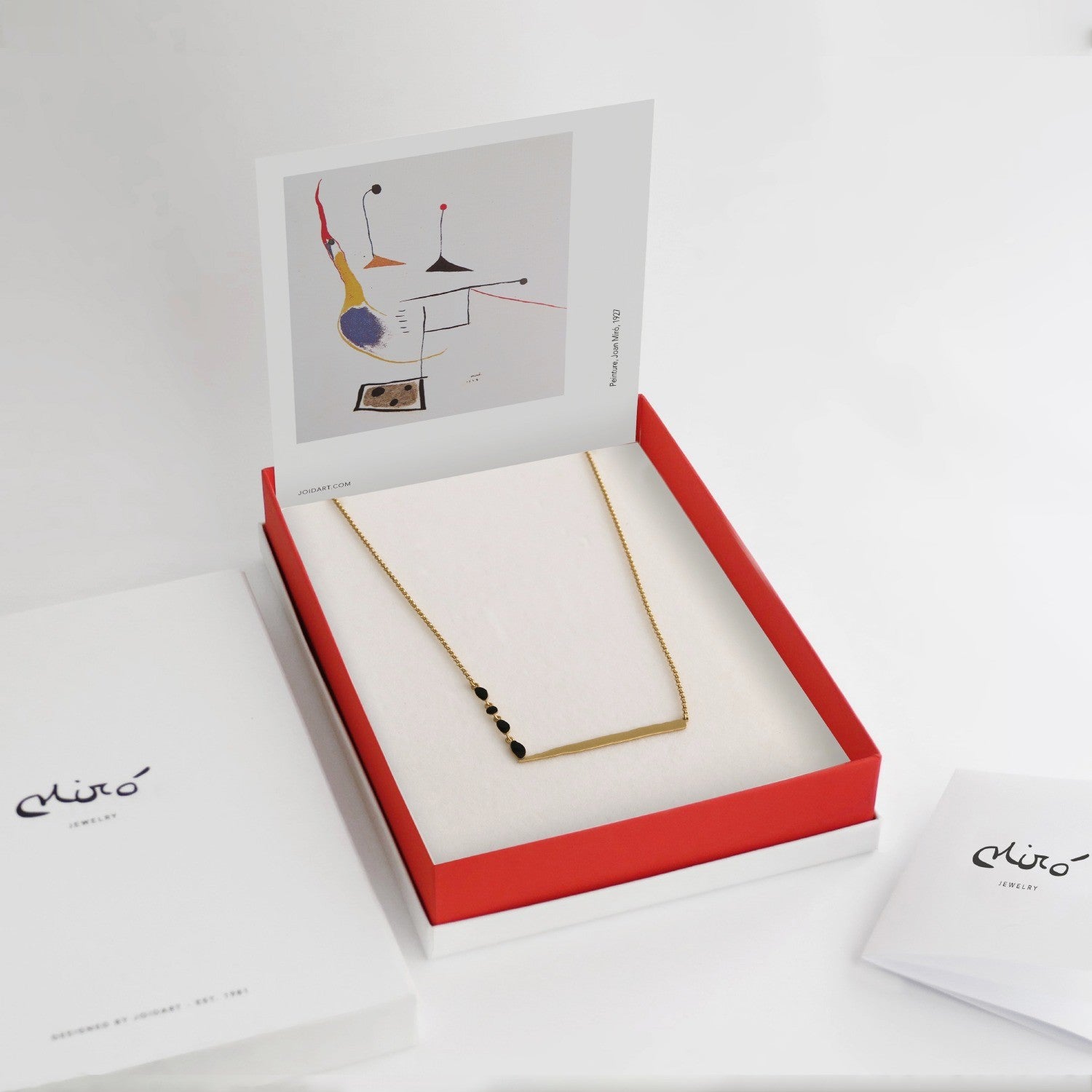 Miro Necklace Gold Black with Straight Bar - The Shops at the Denver ...