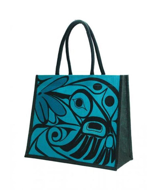 Bill Helin Hummingbird Jute Turquoise Bag - The Shops at the Denver Art ...