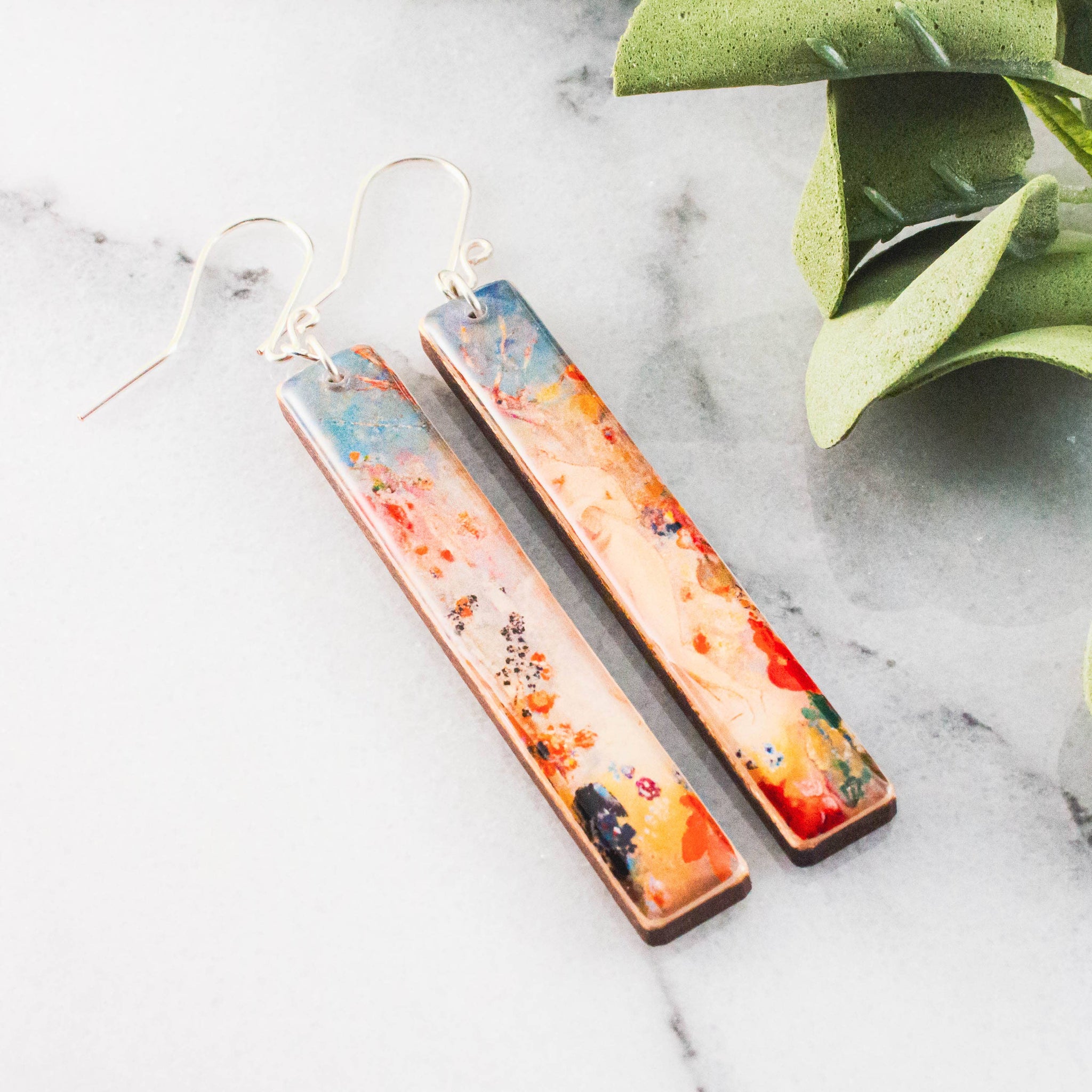 Painted Garden Bar Earrings - The Shops at the Denver Art Museum