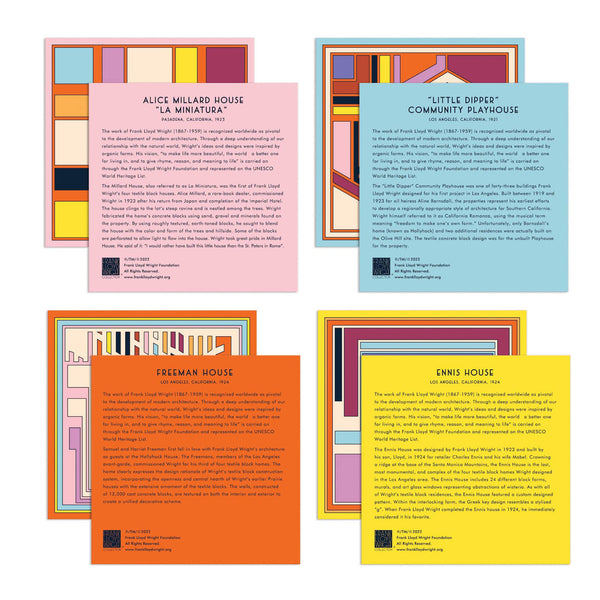 Frank Lloyd Wright Textile Blocks Set of 4 Puzzles - The Shops at the ...